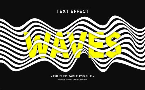 Premium PSD Waves Text Effect