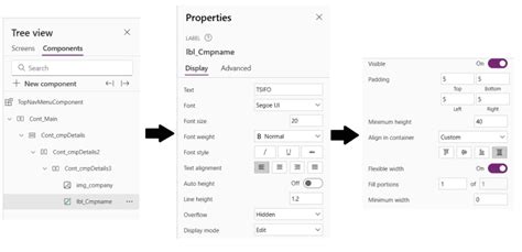 power apps horizontal navigation menu component with submenu