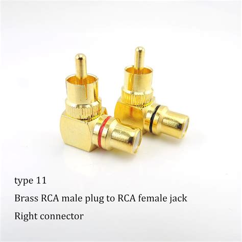 2pcs Rca Male Female To 2rca 3rca Male Female Rca Connector Splitter