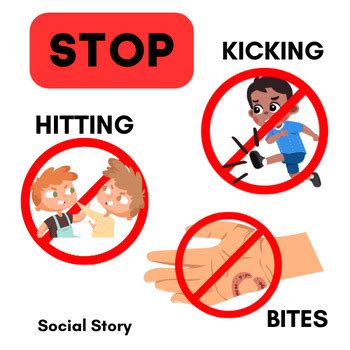No Kicking People Sign