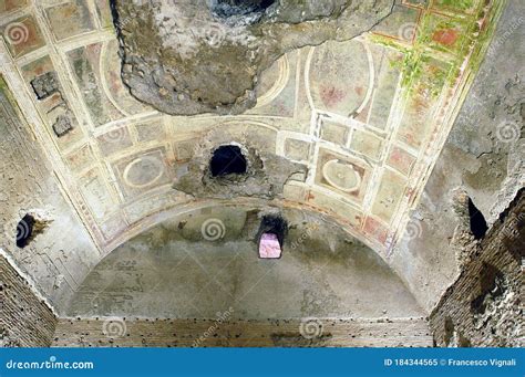 View Of A Fresco On The Vault Of The Domus Aurea Of Emperor Nerone In Rome Italy Editorial
