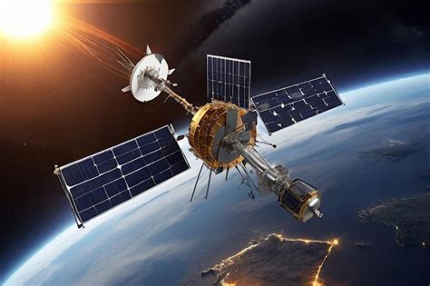 Premium Ai Image Space Solar Energy Network Satellites Capturing Sustainable Power For Earth