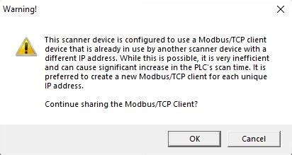 Modbus I O Scanner Configuration
