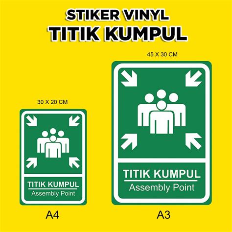 Jual Stiker Vinyl Titik Kumpul Assembl Point A4 And A3 Shopee Indonesia