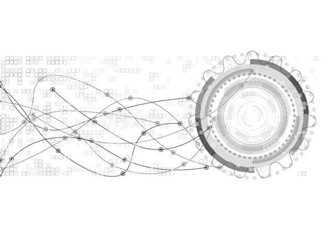 Vector White Background Abstract Technology Communication Data Stock Vector Illustration Of