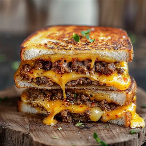 Ground Beef Grilled Cheese Sandwich Recipe Healthy Homemade Recipes Recipes Beef Sandwich