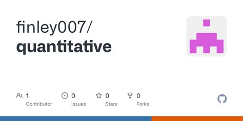 Github Finley007 Quantitative
