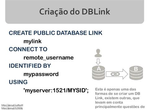 Integração De Bases De Dados Através Do Oracle Dblink