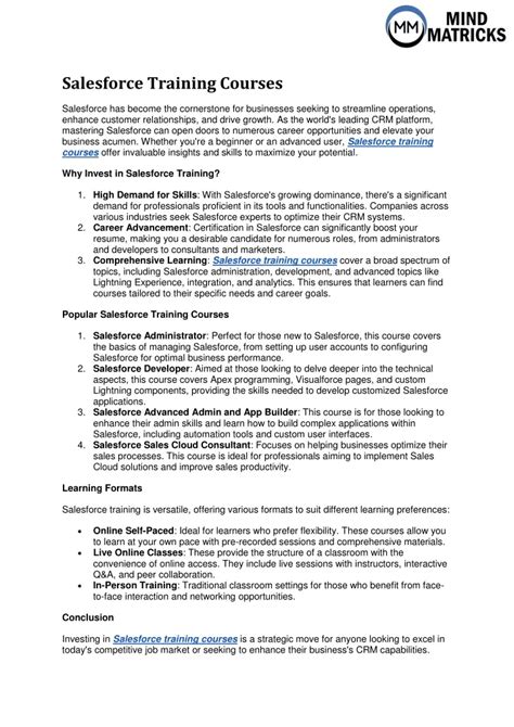 Ppt Salesforce Training Courses Powerpoint Presentation Free