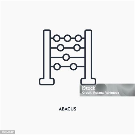 아바쿠스 윤곽선 아이콘입니다 간단한 선형 요소 그림입니다 흰색 배경에 고립 된 라인 아바쿠스 아이콘입니다 얇은 스트로크 기호는 웹 모바일 및 Ui에 사용할 수 있습니다 0