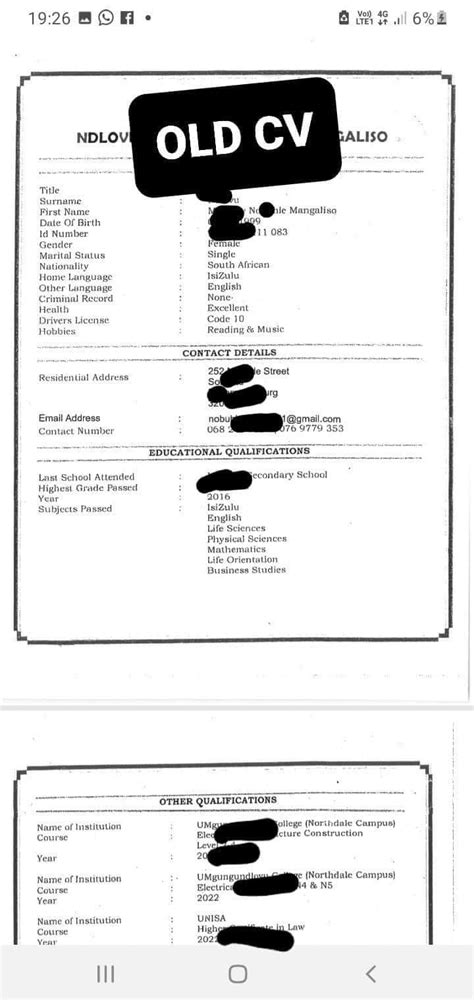 Information Hub 📌🔌 Cv Revamp Example 😃💼 Struggling To