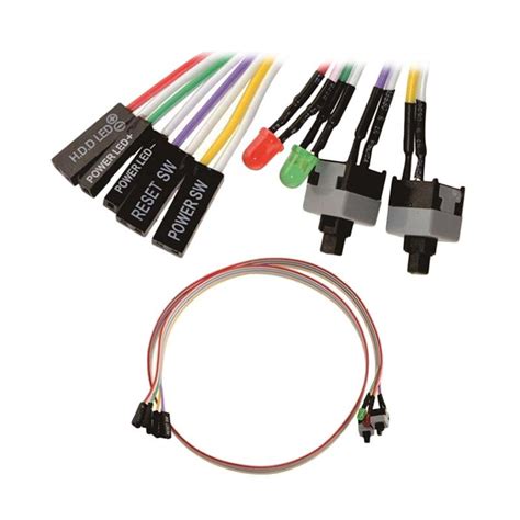 Jual Kabel Front Panel Set Switch Reset Power Led Untuk Casing Pc Cpu Satu Set Shopee