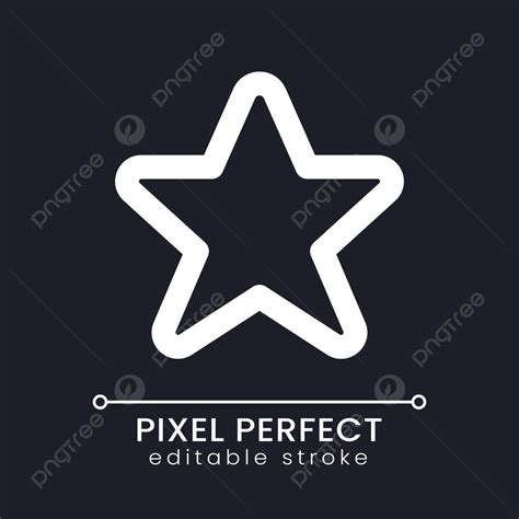 A Linear Ui Icon In Pixelperfect White For Dark Themes Featuring A Star Vector Linear White