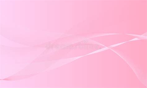 Soft Pink Smooth Lines Wave Curves With Smooth Gradient Abstract Background Stock Illustration