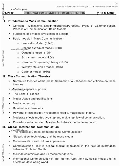 Fpsc Css Exam Syllabus 2020 Page No 107 Of 158