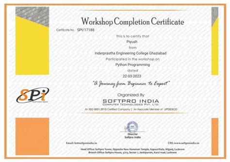 piyush kumar on linkedin python workshop softproindia