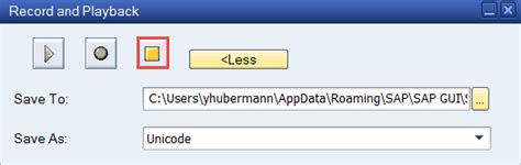 sap gui recording and playback verification