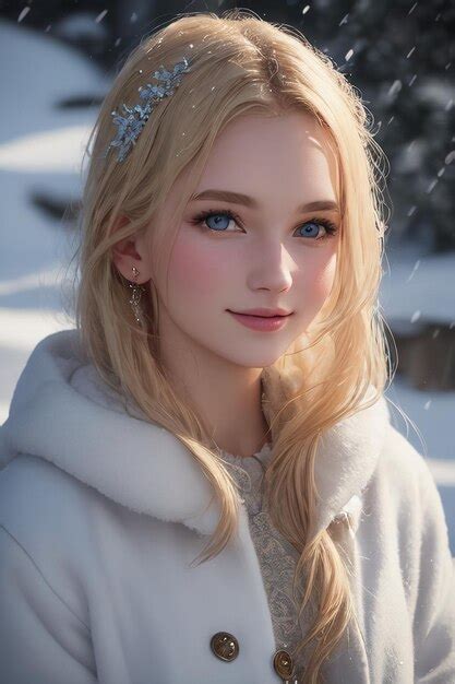 Premium Photo A Girl With Blue Eyes And A Blue Hair