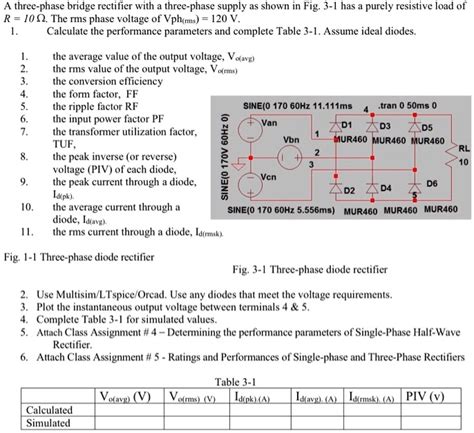 SOLVED Use Multisim To Answer The Following A Three Phase Bridge