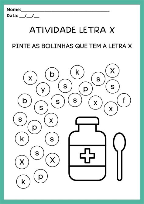 Atividades Com A Letra X Maiúscula E Minúscula Para Imprimir