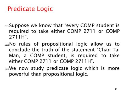 PPT Predicate Logic Concepts Predicates Quantifiers Equivalences PowerPoint Presentation