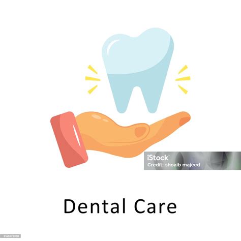 치과 치료 벡터 플랫 아이콘 디자인 일러스트 레이 션 기호 흰색 배경 Eps 10 파일 3차원 형태에 대한 스톡 벡터 아트 및 기타 이미지 3차원 형태 건강관리와 의술