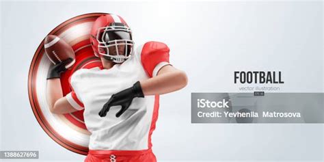 액션 고립 된 흰색 배경에서 Nfl 미식 축구 선수 남자의 현실적인 실루엣 벡터 일러스트레이션 쿼터백에 대한 스톡 벡터 아트 및 기타 이미지 Istock