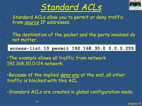 Ppt Chap 5 Access Control Lists Learning Objectives Powerpoint Presentation Id4043362