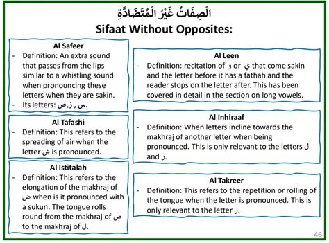 Tajweed Sifaat Characteristics Of The Letters Artofit