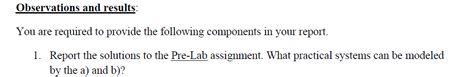 Solved PreLab Assignment A Theoretical Problem A Chegg