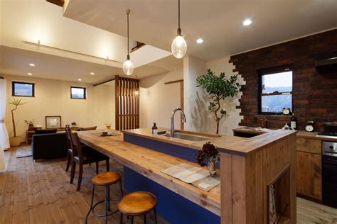 風景と暮らす ～カウンターキッチンのある家 キッチンデザイン リビング キッチン 注文住宅