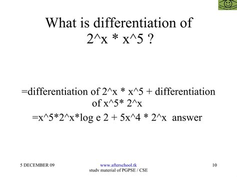 Differentiation And Integration ODP