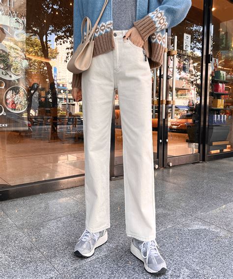 소프트 기모 일자 세미와이드 면바지 에이블리