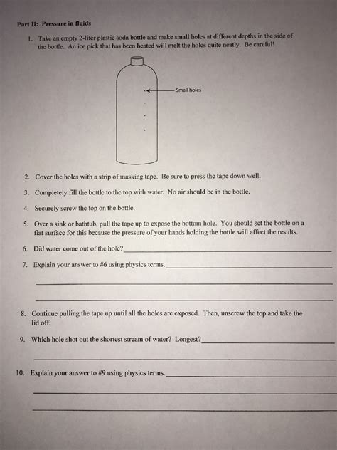 solved lab exercise liquids and gases part 1 buoyancy fill