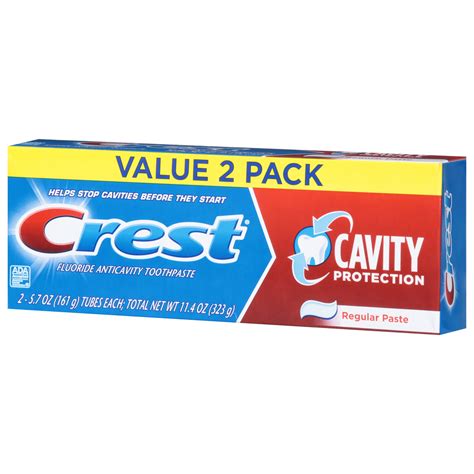 Crest Cavity Protection Toothpaste Regular Paste Front Right Elevated