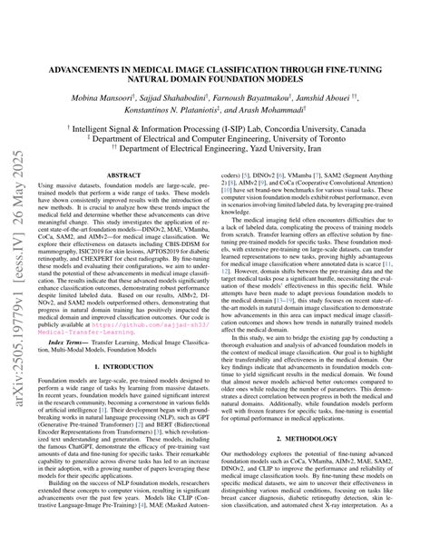 Pdf Advancements In Medical Image Classification Through Fine Tuning