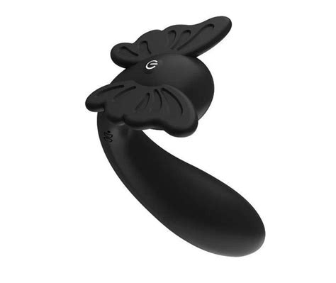 Чёрный силиконовый изогнутый бабочка вибратор для точки G для женщин 18 стимулятор точки G и