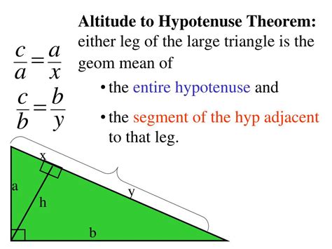 Ppt Altitude To The Hypotenuse Theorem Powerpoint Presentation Free Download Id 7058381