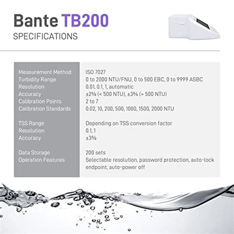Bante Tb200 Laboratory Turbidity Meter Turbidimeter 2 To 7 Points