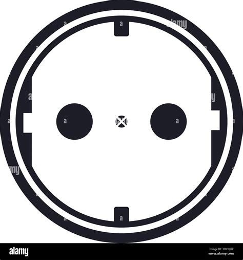 Electricity Outlet Socket European Standard Vector Illustration Icon