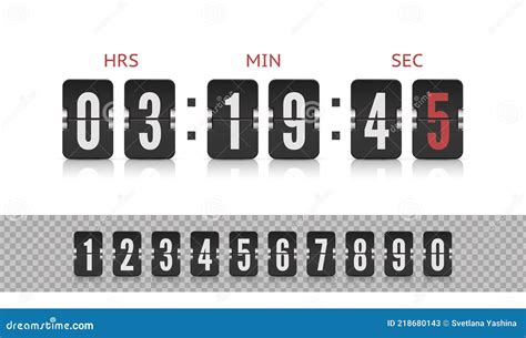 scoreboard number font vector vintage flip clock time counter analog airport board countdown