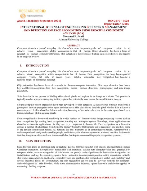 pdf international journal of engineering sciences and management skin