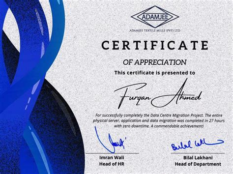 furqan ahmed on linkedin datacentermigration certificateofappreciation teamwork zerodowntime…
