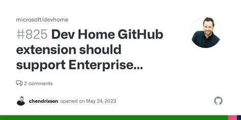 dev home github extension should support enterprise accounts · issue