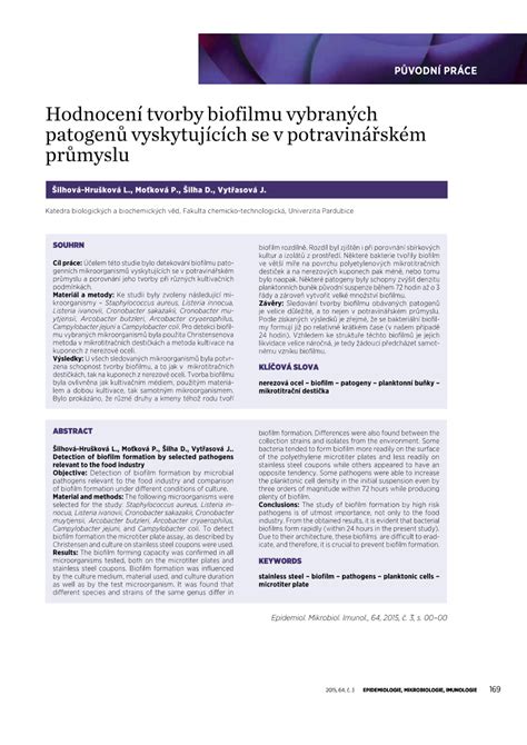 Pdf Detection Of Biofilm Formation By Selected Pathogens Relevant To
