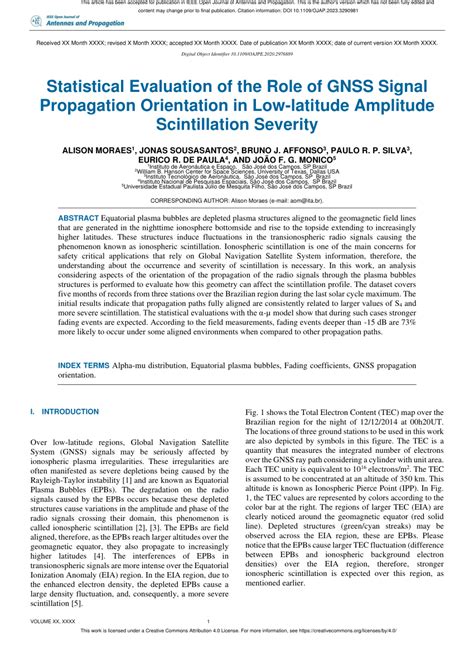 Pdf Statistical Evaluation Of The Role Of Gnss Signal Propagation