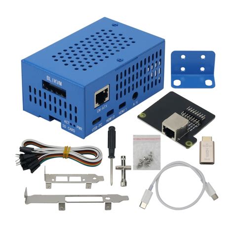 blikvm v3 hat blue pikvm kvm over ip raspberry pi 4b poe hdmi csi for
