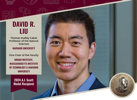 Harvard And MIT Bioorganic Chemist David Liu To Receive 2024 Scott