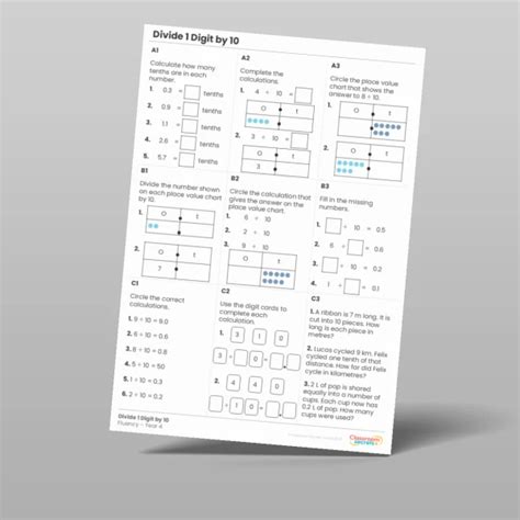Year 4 Divide 1 Digit By 100 Fluency Matrix Resource Classroom Secrets