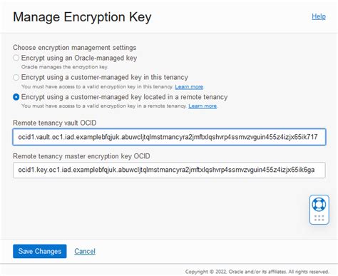 Use Customer Managed Encryption Key Located In A Remote Tenancy